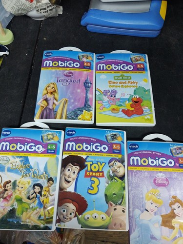 Vtech MobiGo Learning System Game Lot Of 5 - Toy Story 3, Tangled ...