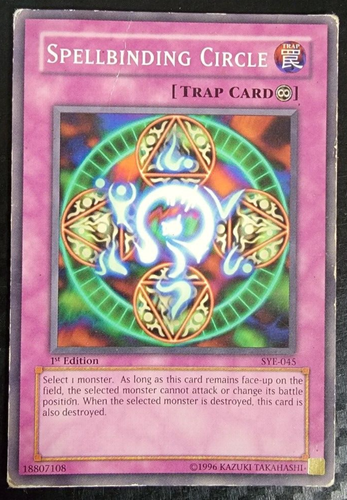 Yu-Gi-Oh! Trading Card - Trap Card - Spellbinding Circle - SYE-045 - 1st Edition | eBay