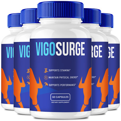 (5 Pack) VigoSurge Advanced Male Health Capsules - Improved Stamina ...
