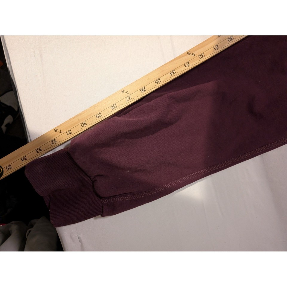 American Tall Mens Medium Tall Burgundy Joggers Sweatpants Zipper ...