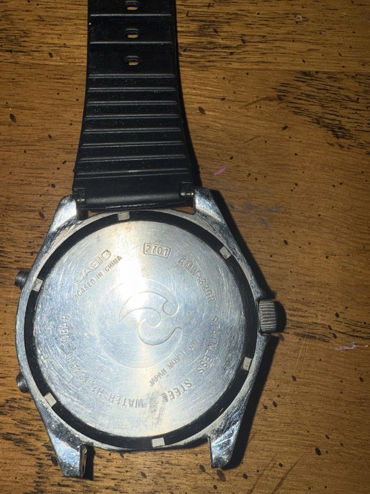 Vintage Casio "Arnie" Men's Watch 2701 AMW-320R Gold Dial | eBay