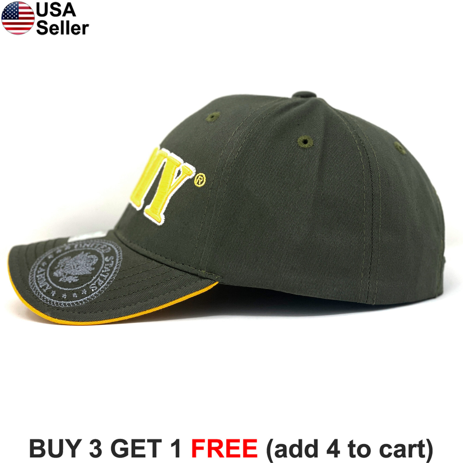 US Army Logo Cap U.S. Hat Patriotic Military Strong USA American Armed ...