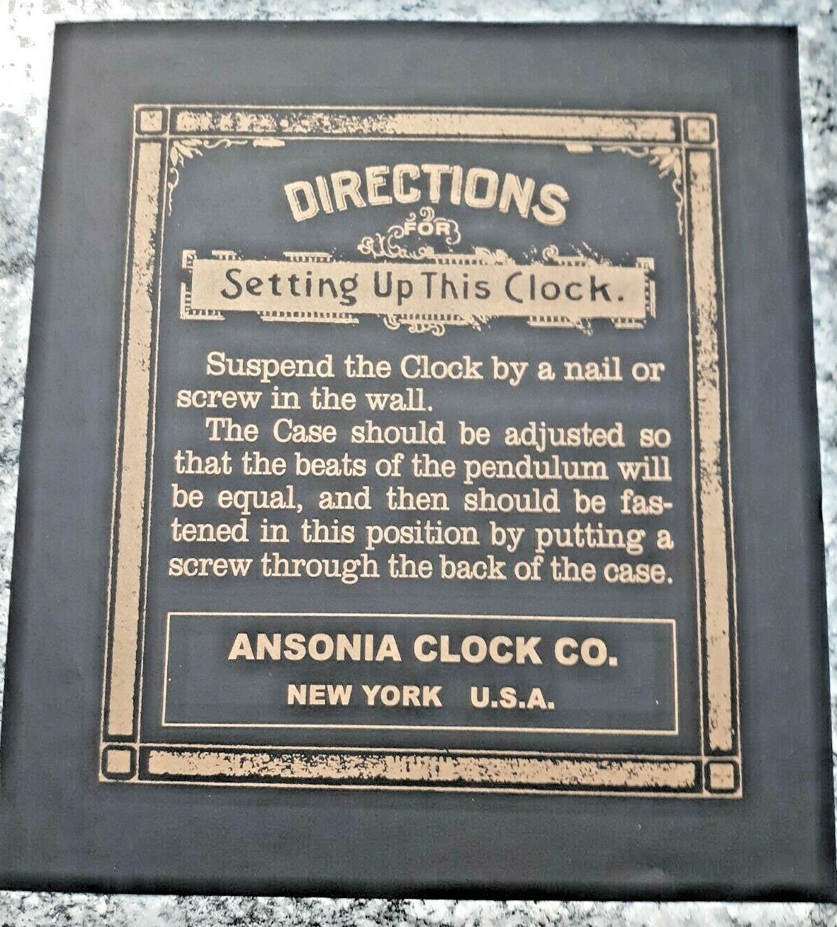 ANSONIA CLOCK LABELS FOR ANTIQUE CLOCK RESTORATION 5 STYLES | eBay