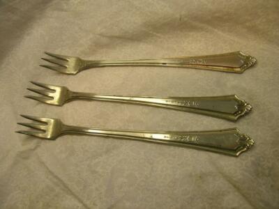 SET OF 3 ANTIQUE SILVERPLATE ANNETTE SILVORE 6 " PICKLE OLIVE FORK 3 ...