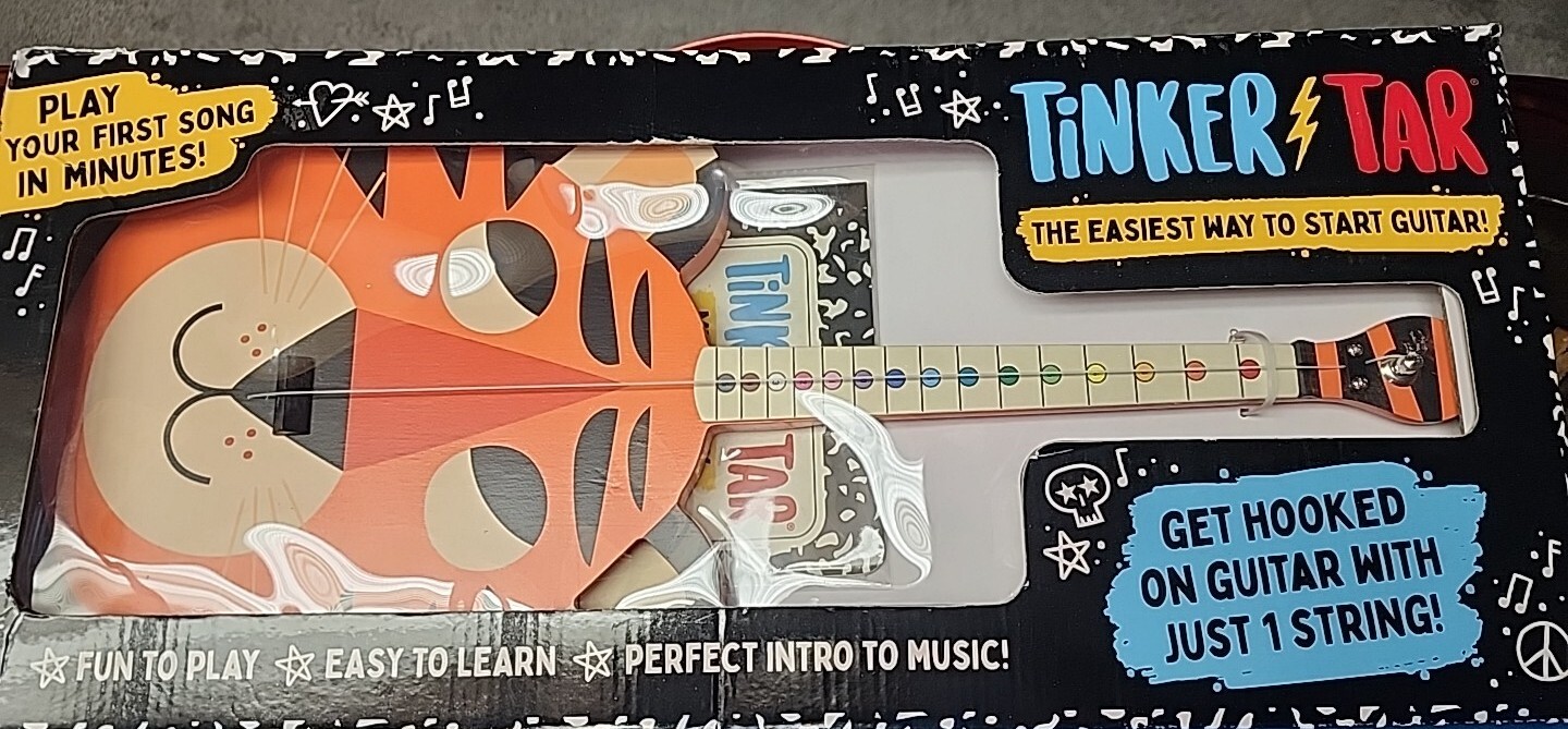 Tinkertar 1-String Wood Guitar for Beginners - Tiger Shape Guitar | eBay