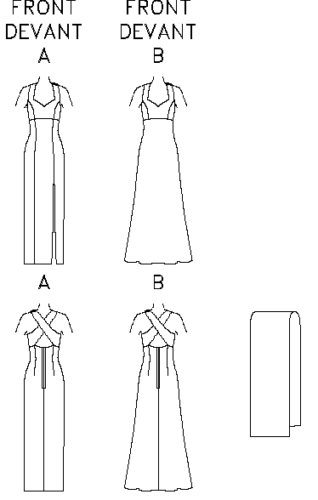2001 Evening Dress Sewing Pattern U-Pick Size 6-16 Butterick 6463 OOP ...