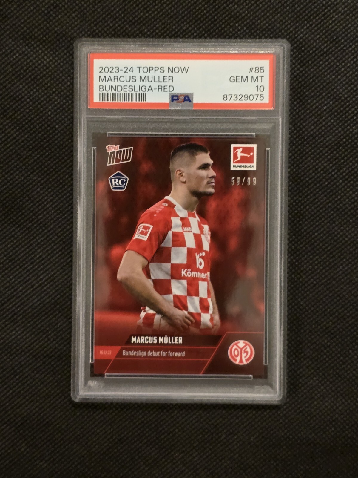 2023-24 Topps Now Bundesliga Marcus Muller FSV Mainz 05 Rookie Red #/99 ...