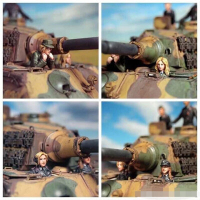 1/35 Scale Resin Figures Model Kit 4 Female Tank Drivers Unpainted ...