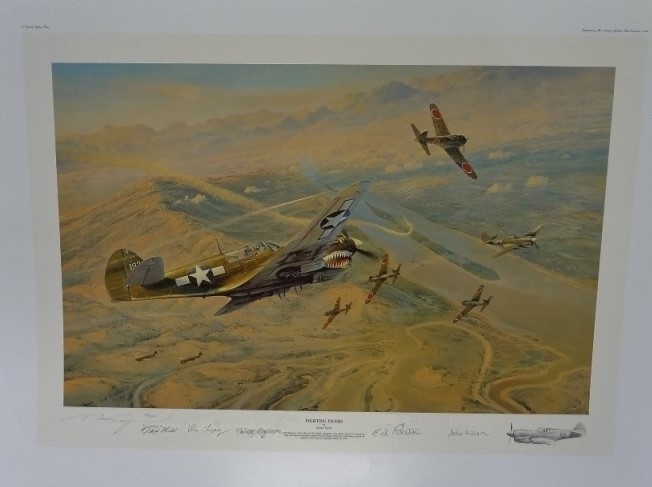 Fighting Tigers by Robert Taylor signed by five legendary Flying Tiger ...