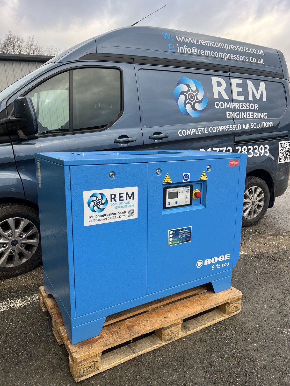 Boge S15 15kW Screw Compressor 10 Bar Ex Demo - 90 Hours, Mint Cond. 12 ...