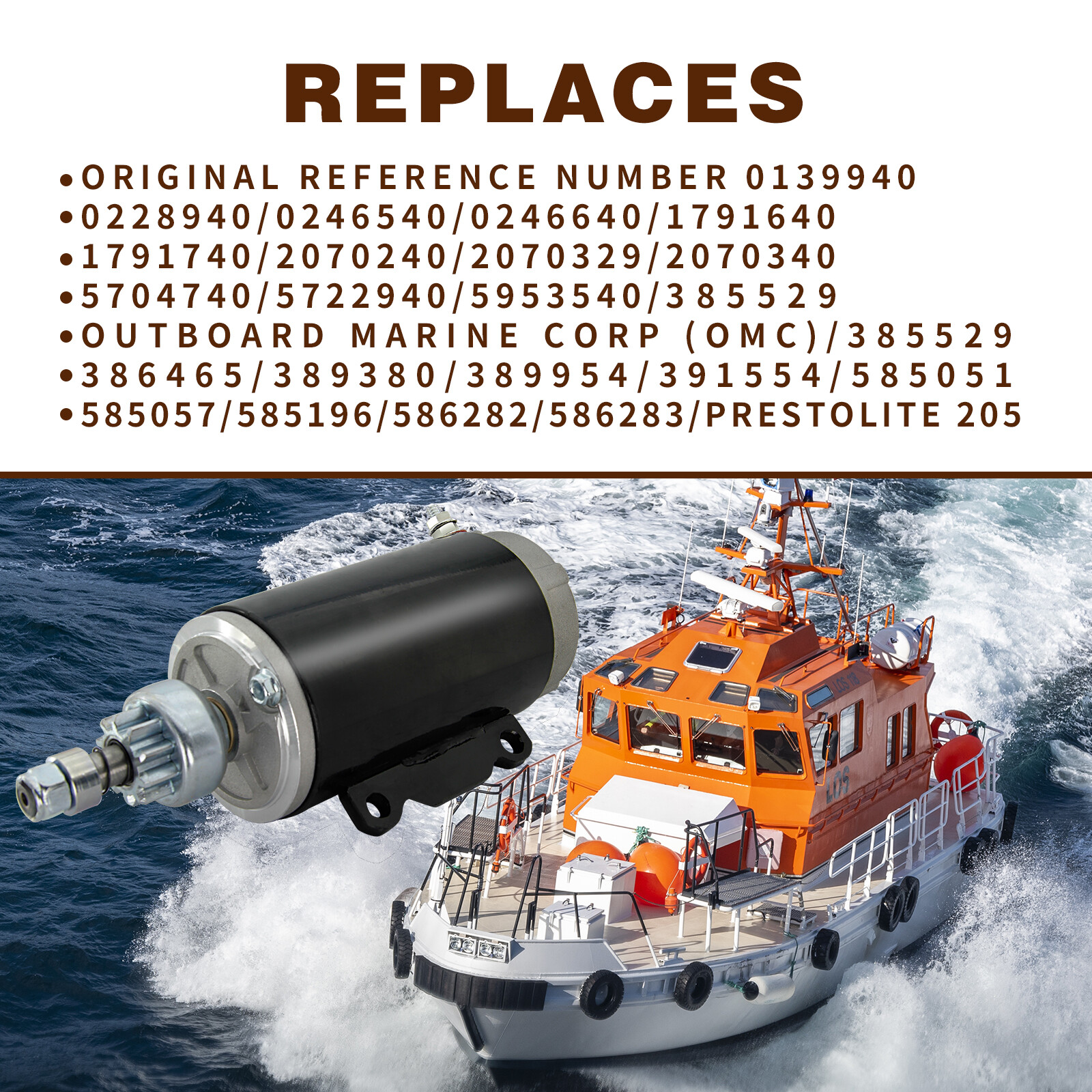 New Starter For Marine Evinrude Johnson OMC 115/140/100/90/85/135HP ...