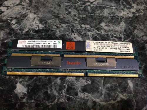 8GB (2x4GB) IBM Hynix PC3-10600R DDR3 44T1498 VLP Server RAM | eBay