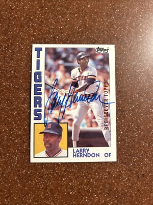 1984 Topps rediscover Larry Herndon buyback signed autograph Detroit ...