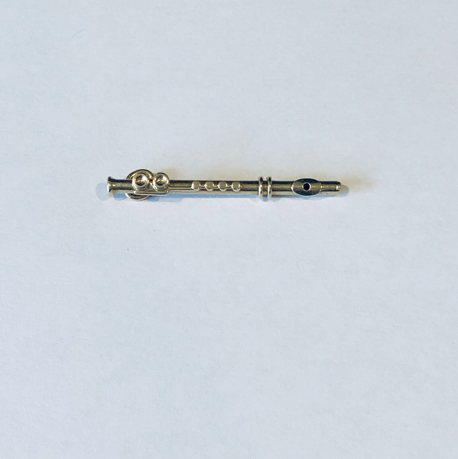 Vintage 14KT Yellow Gold Flute Charm | eBay