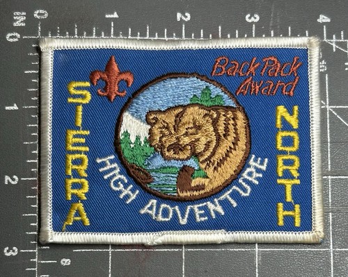 Sierra North High Adventure Back Pack Award Hiking California Boy ...