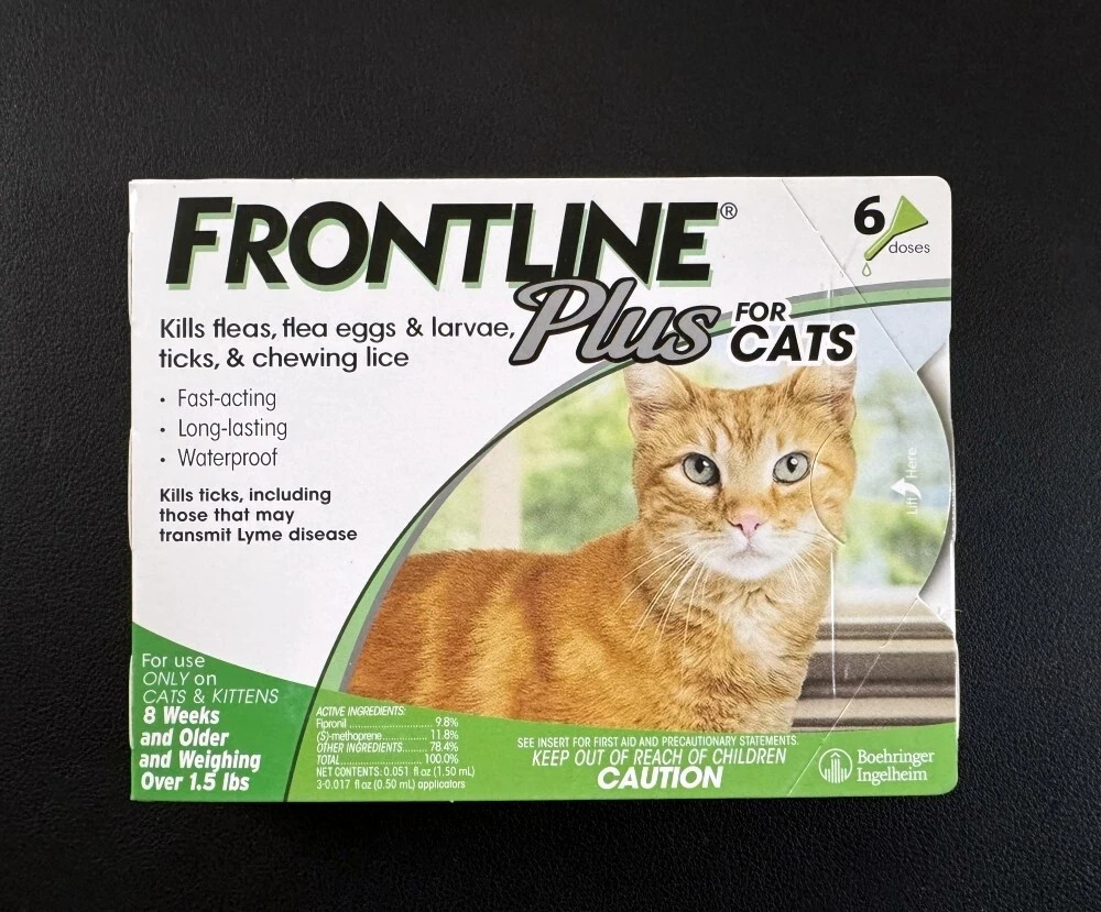 FRONTLINE Plus Flea and Tick Treatment for Cats and Kittens - 6 Doses ...