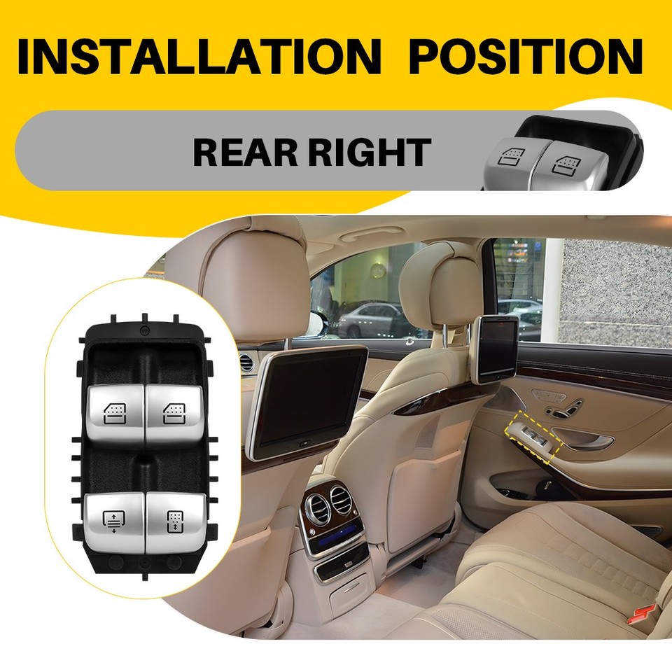 Rear Right Power Window Switch Fit Mercedes-Benz S550 S600 S63 W222 ...