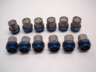12 NASCAR BMRS Dry Sump Oil Pan Scavenge Hose Fitting Filter Screens ...