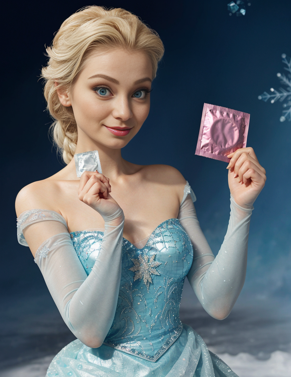 Sexy Queen Elsa Holding Condoms HD Poster Wall Art Print 8.5x11", 11x17 ...