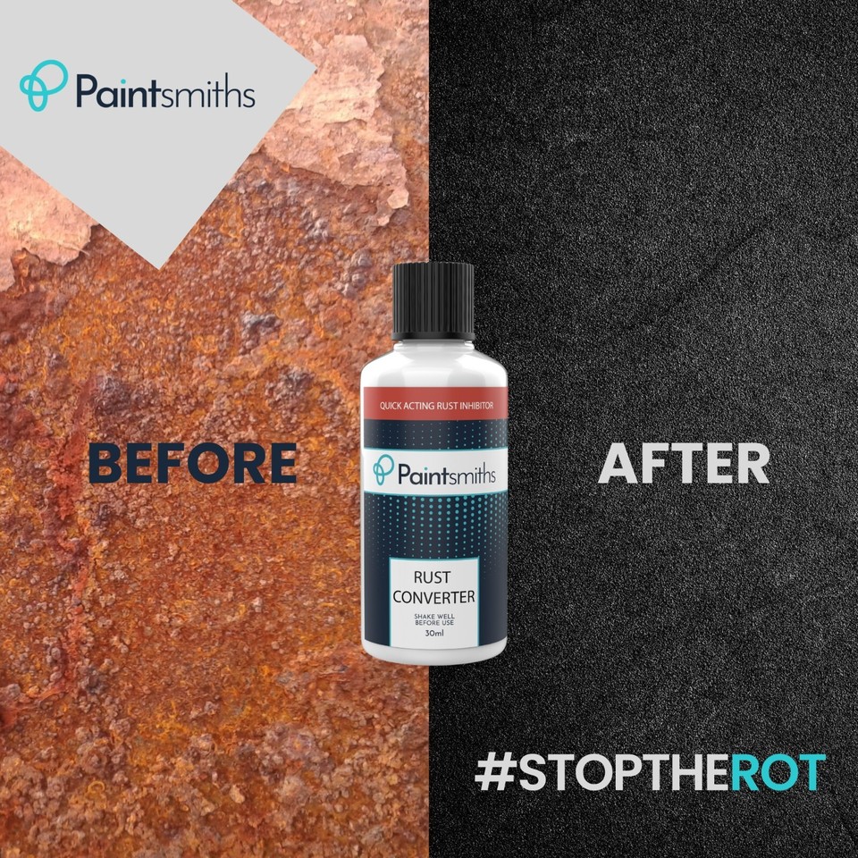 Paintsmiths Rust Converter & Inhibitor | For Metal, Cars, Radiators ...