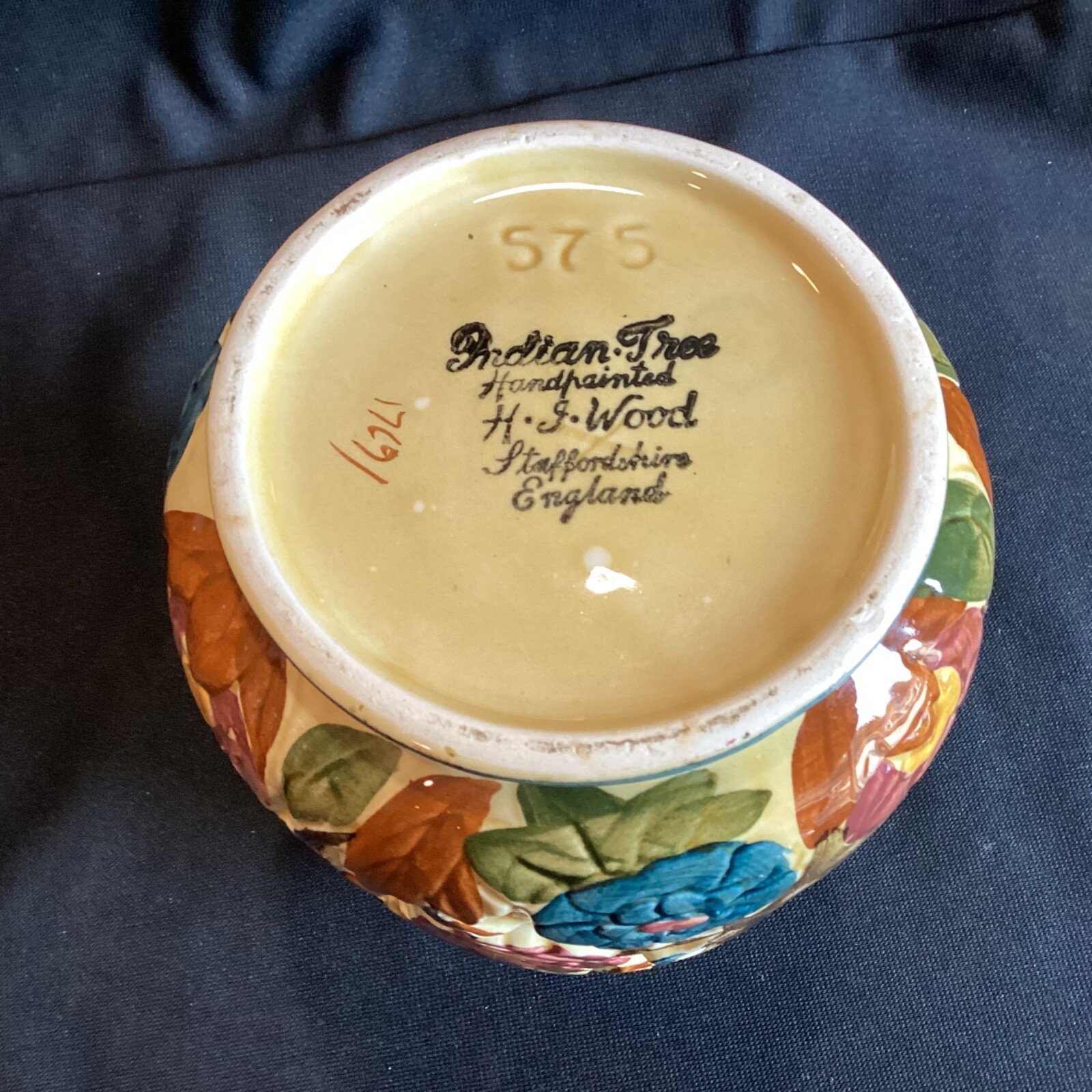 Vintage H. J. Wood Staffordshire Indian Tree Hand Painted Majolica ...