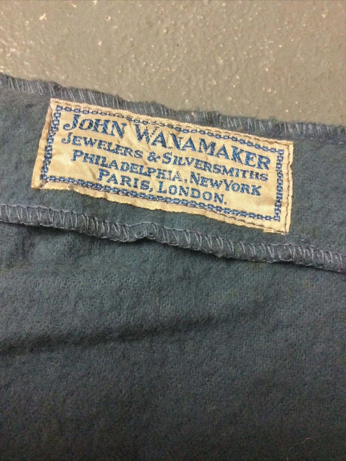 Vintage John Wanamaker Philadelphia STERLING SILVER FLANNEL TARNISH BAG ...