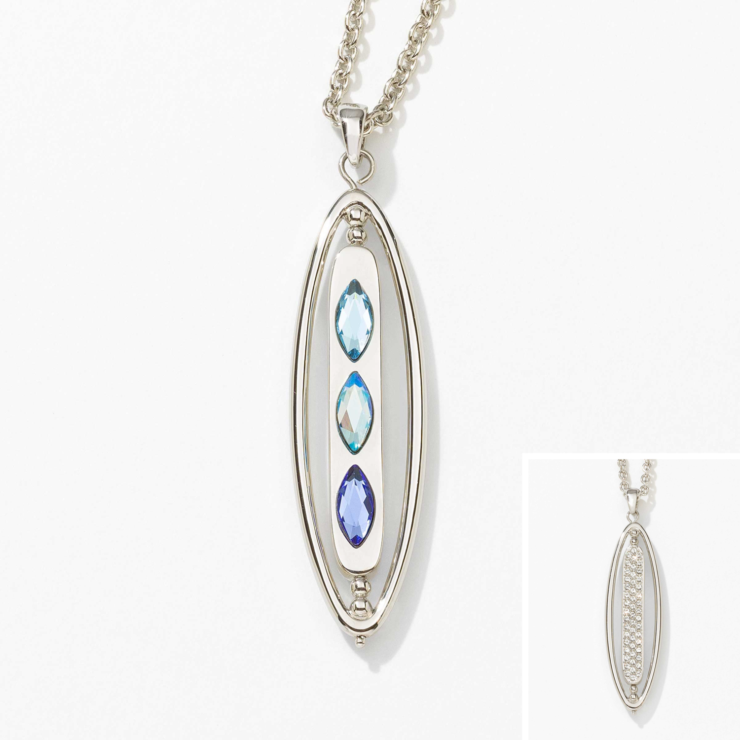 Touchstone Crystal Jewelry Women's Turn Around Pendant 2089N | eBay