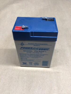 Power-Sonic - 6V 4.5Ah PS-640, PS640F1, Replacement SLA Battery ...