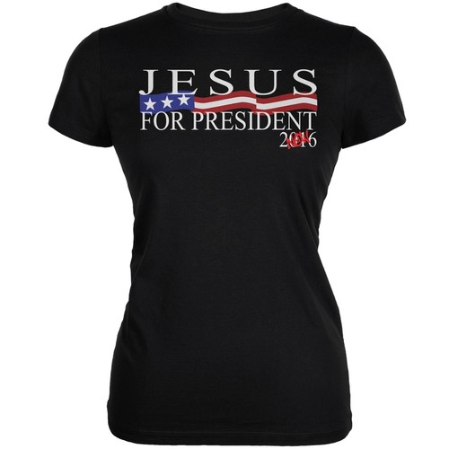 Election 2016 Jesus for President Now Black Juniors Soft T-Shirt | eBay