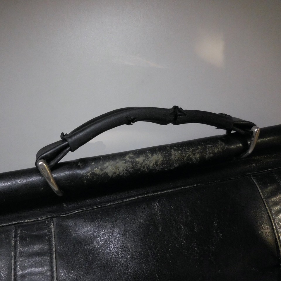 Leather Document Bag Black REISENTHEL Vintage 1971 Germany Case N6243 ...