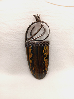 Marra Mamba Tigers Eye Artisan Sterling Silver Pendant Boho Brutalist ...