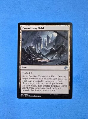 1x Demolition Field The Brothers War Mtg Magic Gathering Card Land Mana ...