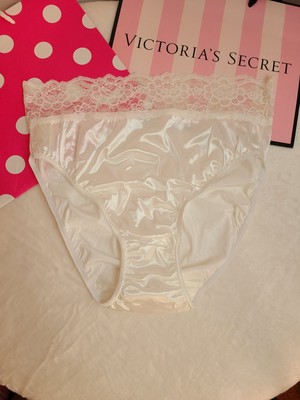 New VTG 80s Second Skin Satin Brief Panty Size Lg White | eBay