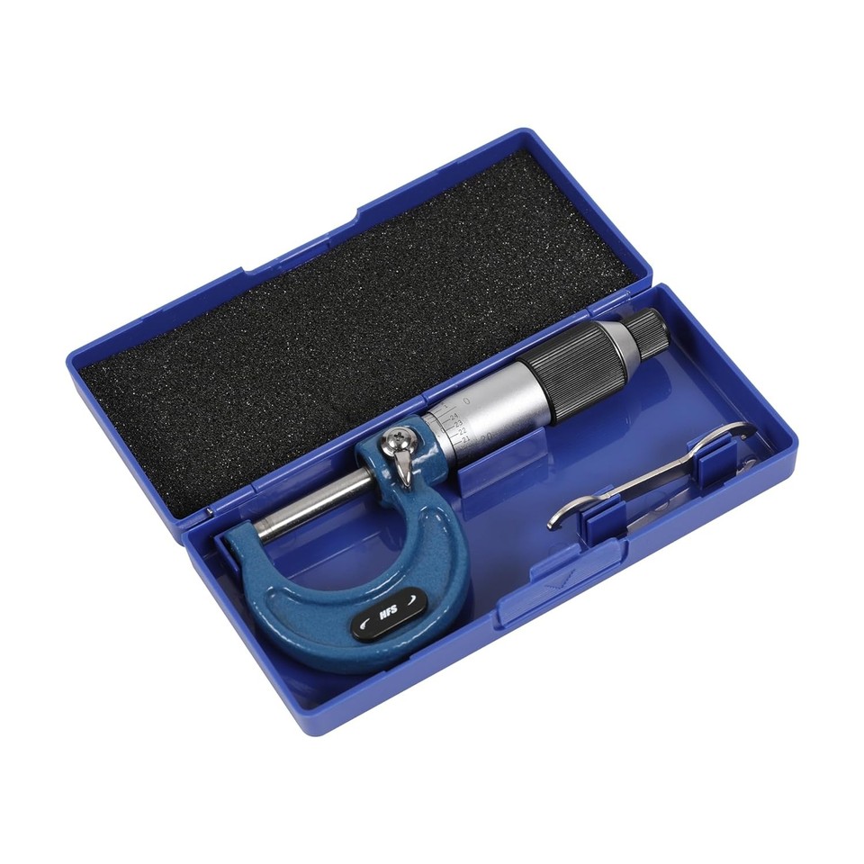 HFS(R) 0-1"Range.0001"Graduation Solid Metal Frame Outside Micrometer ...