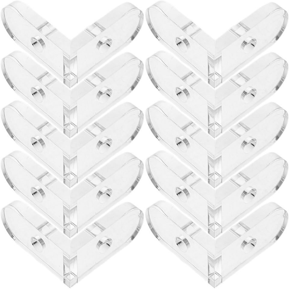 15Pcs Acrylic Corner Connectors for Box Assembly Clear Shape Brackets ...