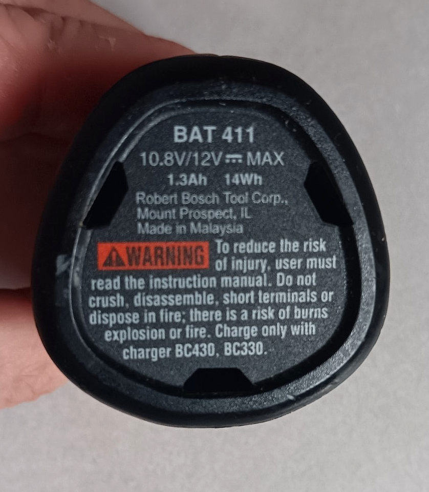 BOSCH BC430 30-MINUTE CHARGER & BOSCH BAT411 10.8V/12V LITHEON BATTERY ...