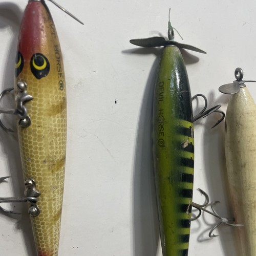 Five Vintage Devil Horse Fishing Lures | eBay