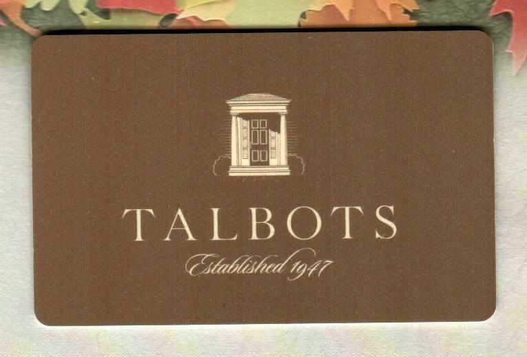 TALBOTS Established 1947, Classic Logo ( 2013 ) Gift Card ( $0 ) | eBay
