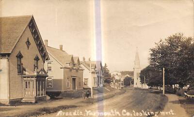 ARCADIA Nova Scotia Canada postcard RPPC Yarmouth County Main Street ...