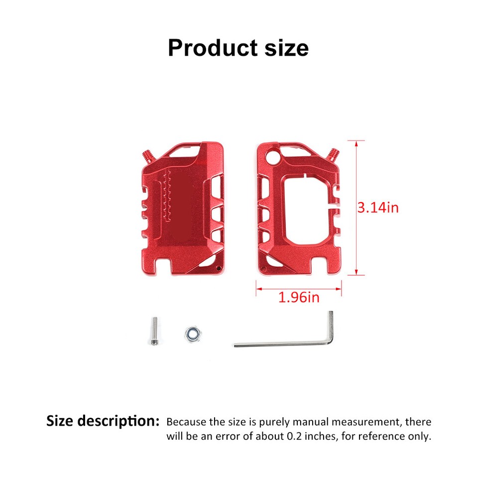 Red Key Fob Cover Protective Case Holder Shell Trim for Jeep Wrangler ...