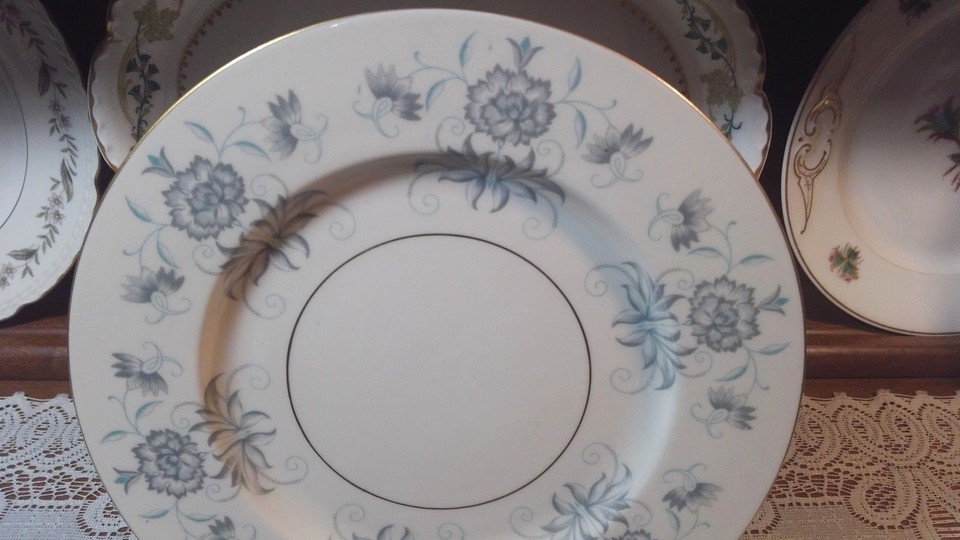 Vintage Turquoise n Gray Castleton China “Caprice” Luncheon Plate. | eBay