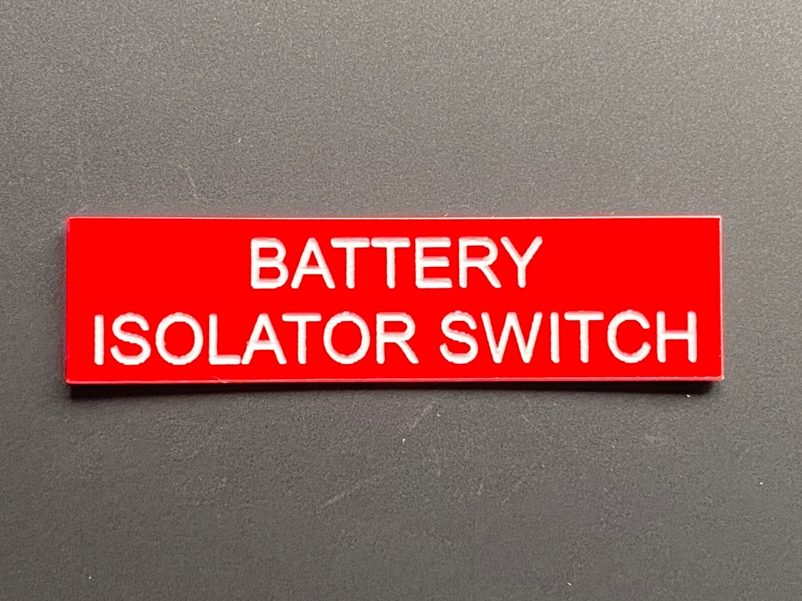 Battery Isolator Switch Sign Placard Plates Plate [ENGRAVED ...