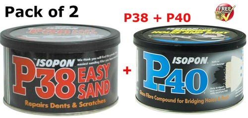 U-Pol David's Isopon P38 & P40 Body Filler Compound Car Body Repair Kit ...