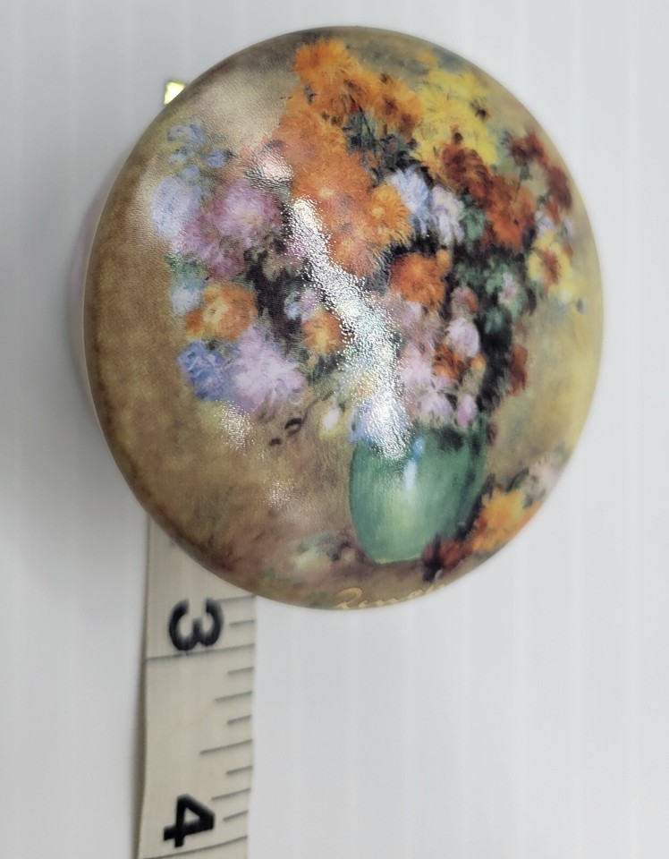 Goebel Artis Orbis Germany A. Renoir Porcelain Round Trinket Box-Chrysanthemes | eBay