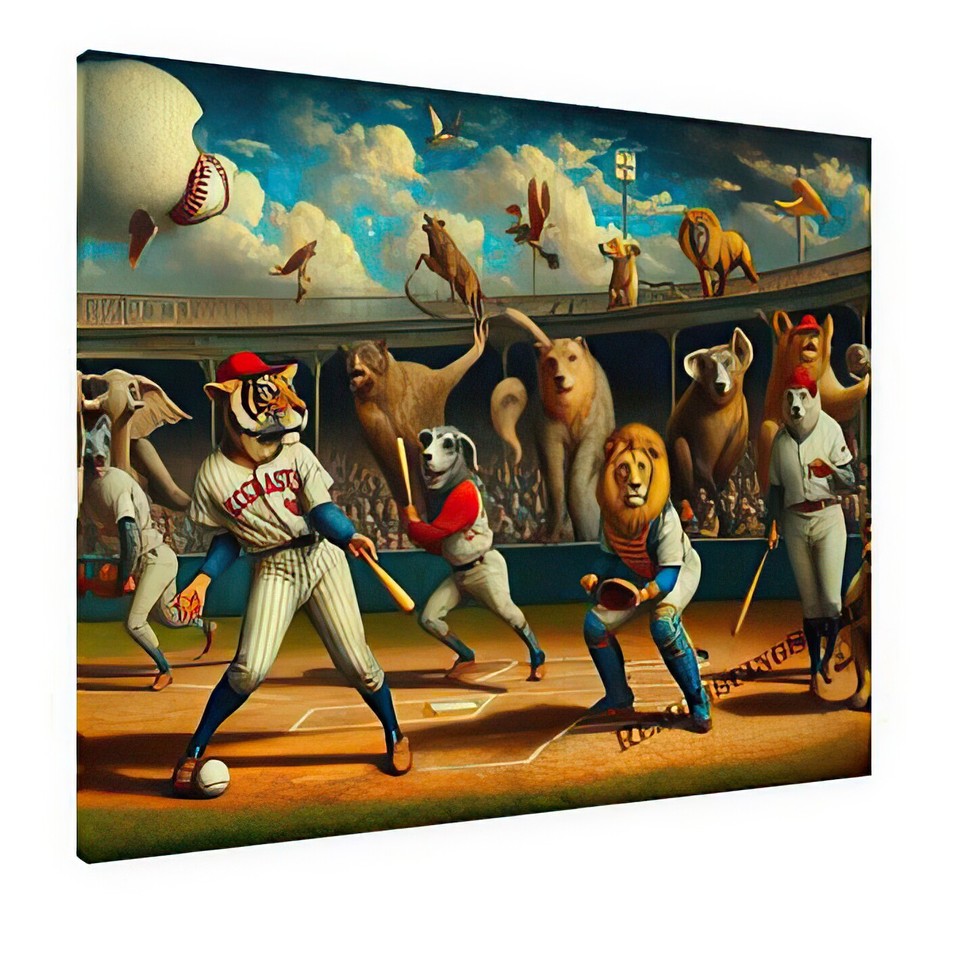 Baseball Player MLB humorous & surreal twist anthropomorphized Art #1 ...