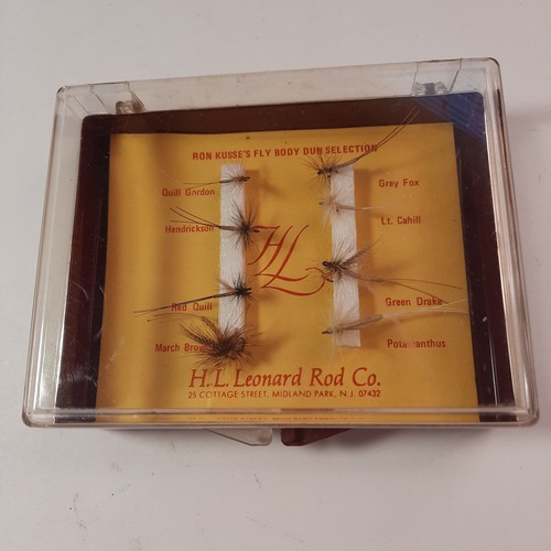 Vintage Ron Kusse's HL Leonard Rod Fly Body Dry Fly Selection w/box ...