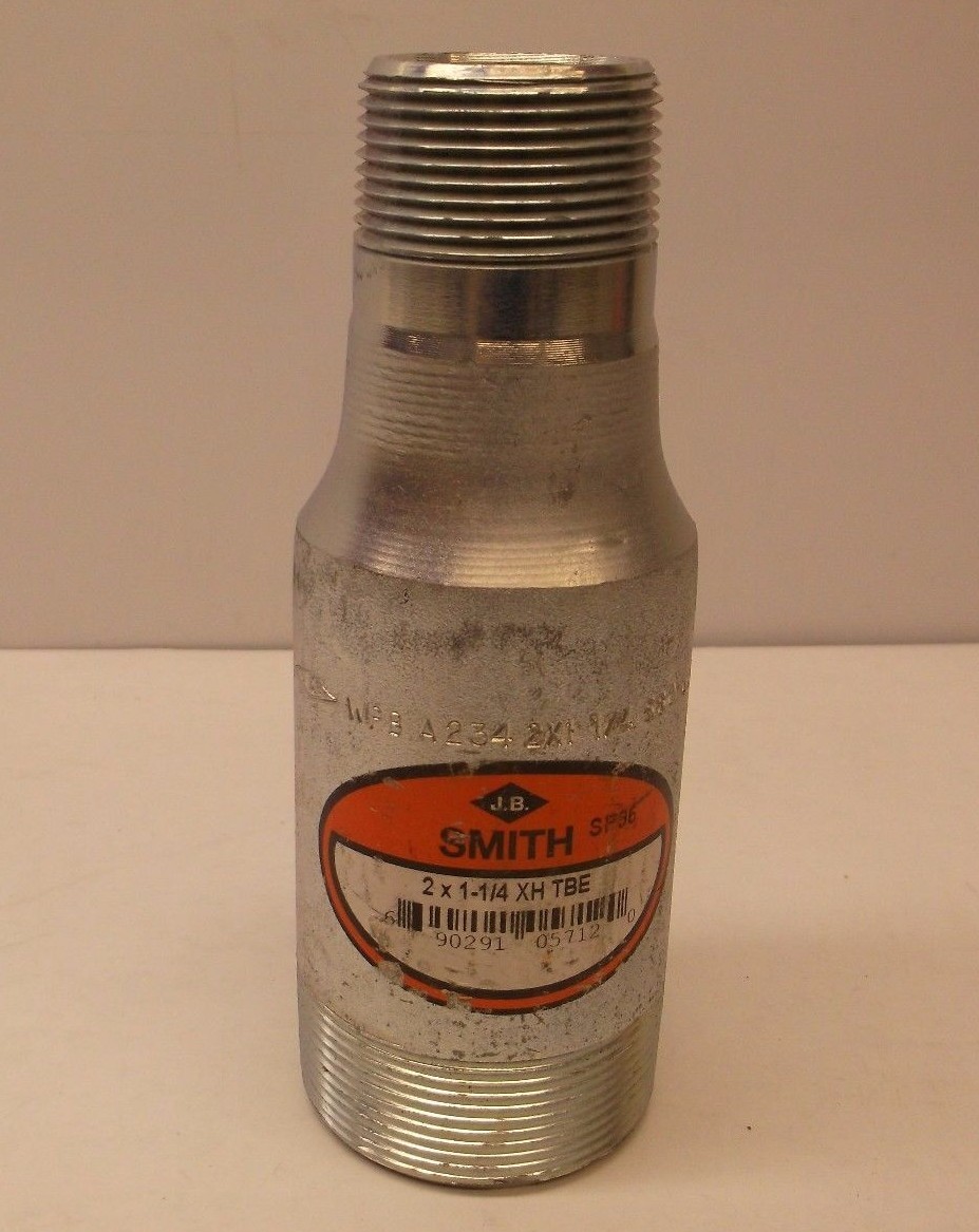 JB Smith 2 x 1-1/4 XH TBE Extra Heavy nipples (F13K) | eBay