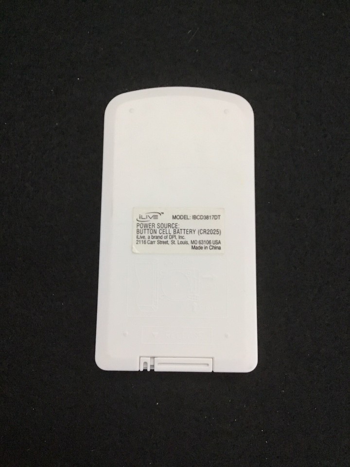 ORIGINAL iLive Remote Control Model IBCD3817DT iPod Boom Box ...