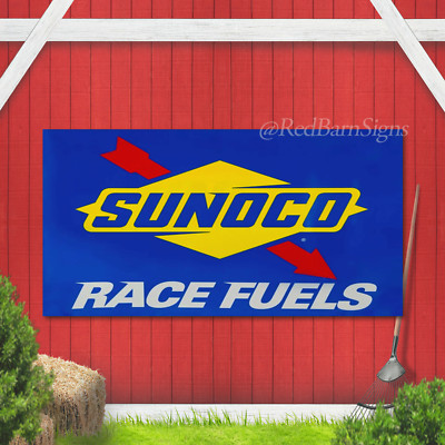 Sunoco Race Fuels Banner Flag Big Race Racing Gas Station Garage | eBay