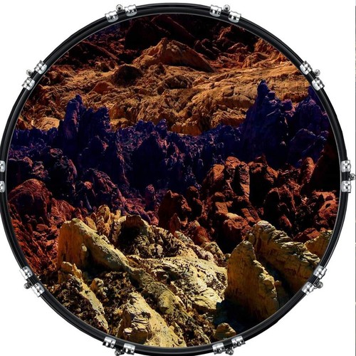 20" Custom Bass Kick Drum Front Head Graphical Desert Rock | eBay